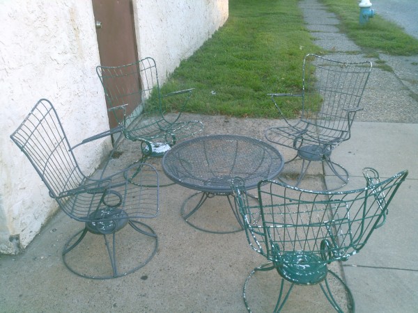 Vintage Modern Homecrest Wire patio Set « Obnoxious Antiques