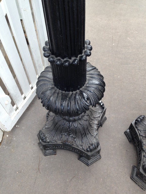 Pair of Antique Cast Iron Lamp Post « Obnoxious Antiques