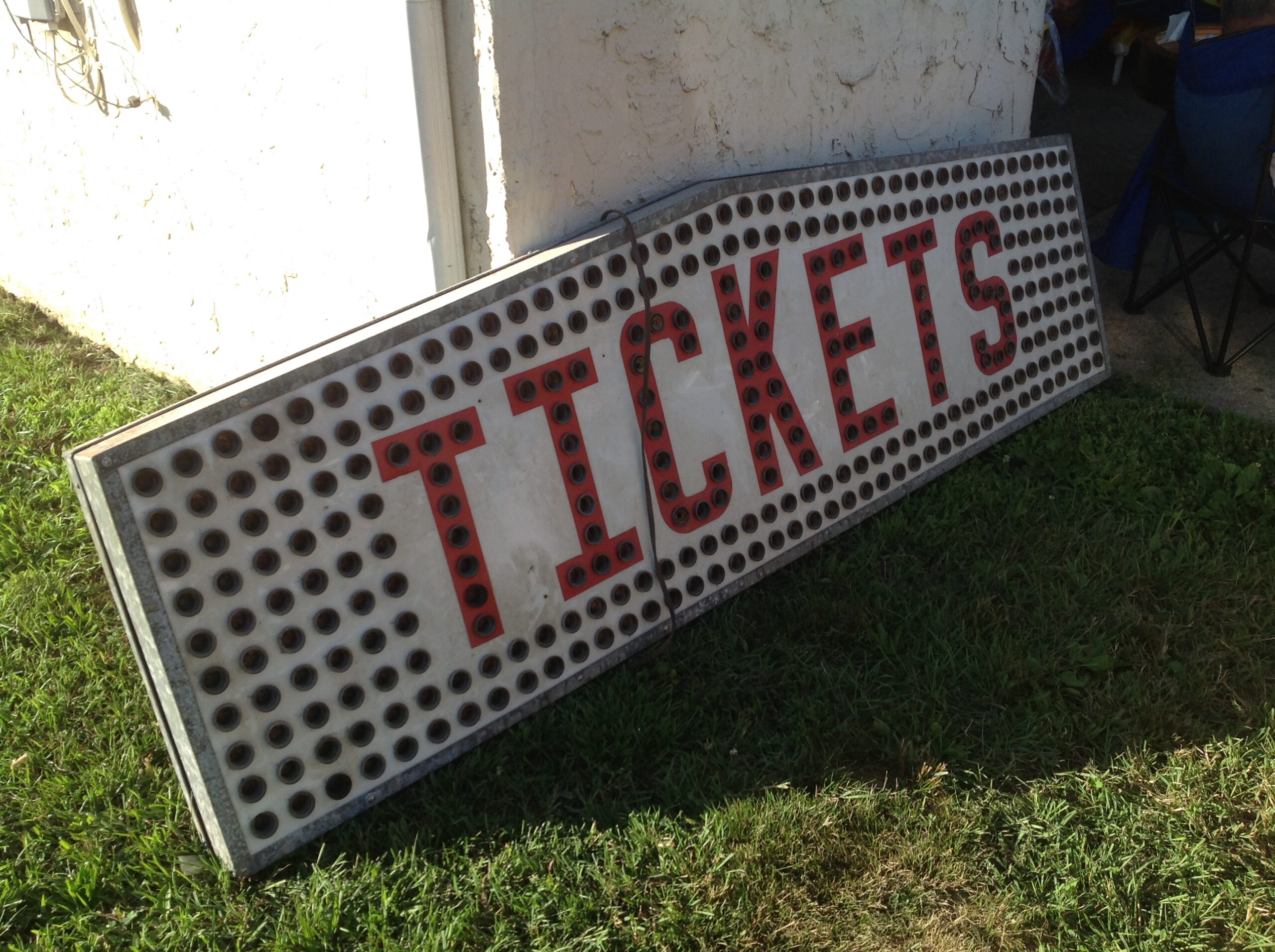 Vintage Amusement Park Ticket Sign - Obnoxious Antiques