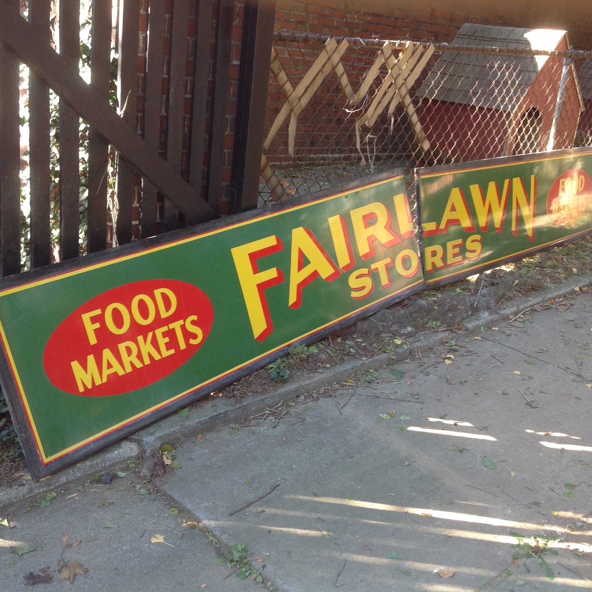 Vintage Fairlawn Food Markets Porcelain Store Advertising Sign ...