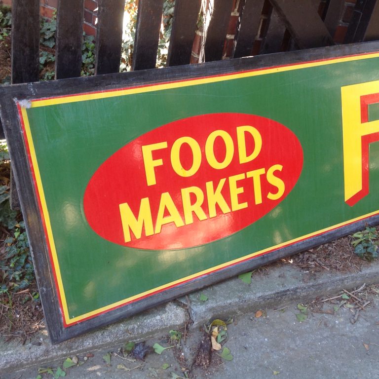 Vintage Fairlawn Food Markets Porcelain Store Advertising Sign ...
