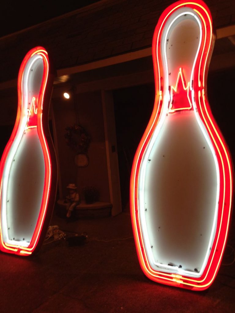Vintage Mid-Century Neon Bowling Alley Pin Signs « Obnoxious Antiques