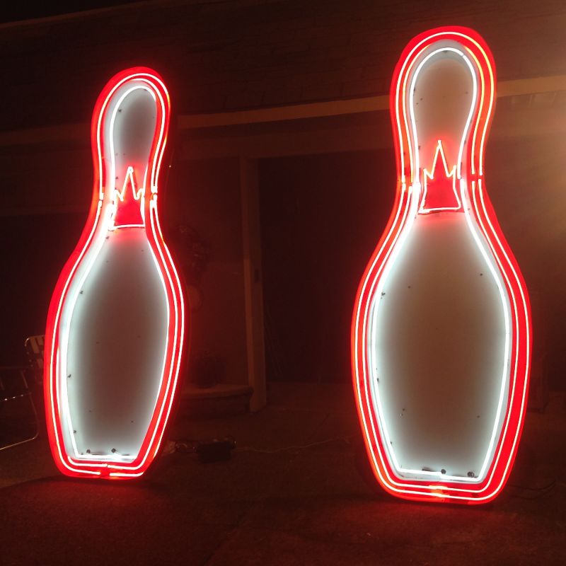 Vintage Mid-Century Neon Bowling Alley Pin Signs « Obnoxious Antiques
