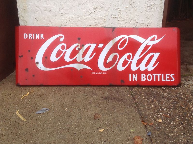 Vintage Mid-Century Coca Cola Porcelain Sign « Obnoxious Antiques