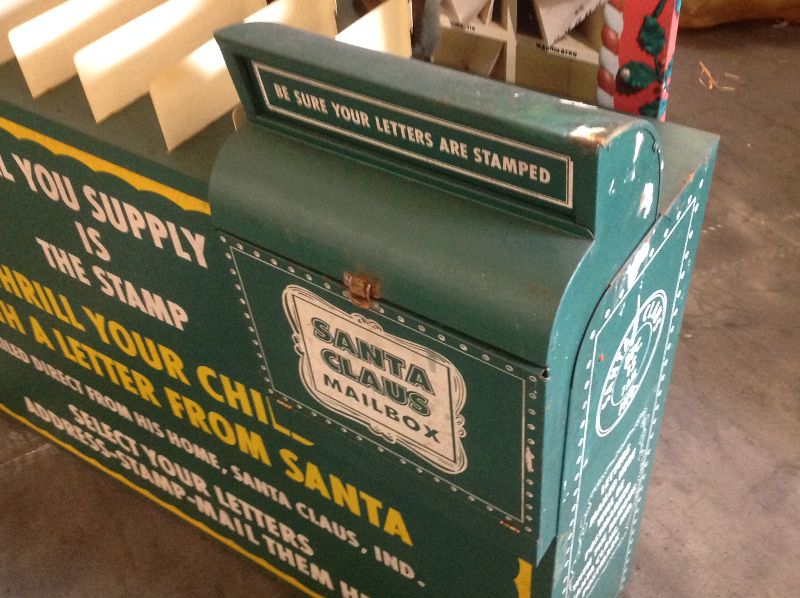Vintage Metal Santa Clause Post office Display « Obnoxious Antiques