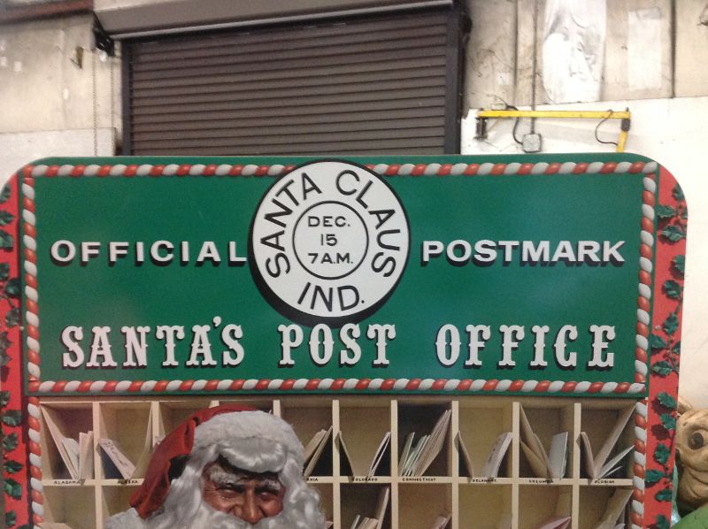 Vintage Metal Santa Clause Post office Display « Obnoxious Antiques