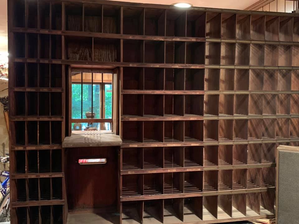 Antique Oak Country Store US Post Office Teller’s Window Counter ...