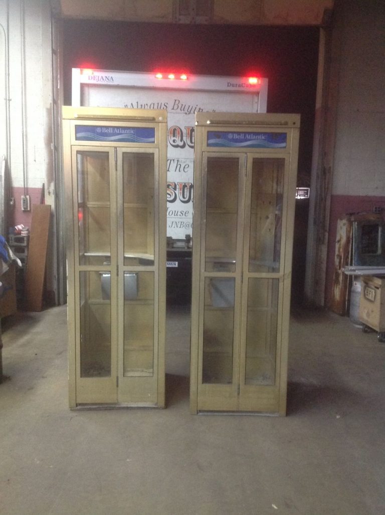 Vintage Mid-Century Aluminum Gold Phone Booth « Obnoxious Antiques