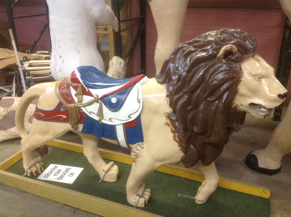 Vintage Amusement Park Miniature Golf Carousel Lion « Obnoxious Antiques