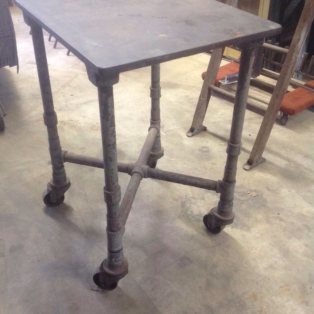 Antique Industrial Cast Iron Printing Letterpress Turtle Table ...
