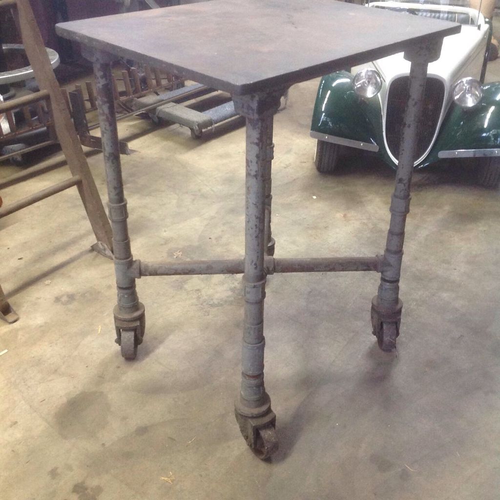 Antique Industrial Cast Iron Printing Letterpress Turtle Table ...