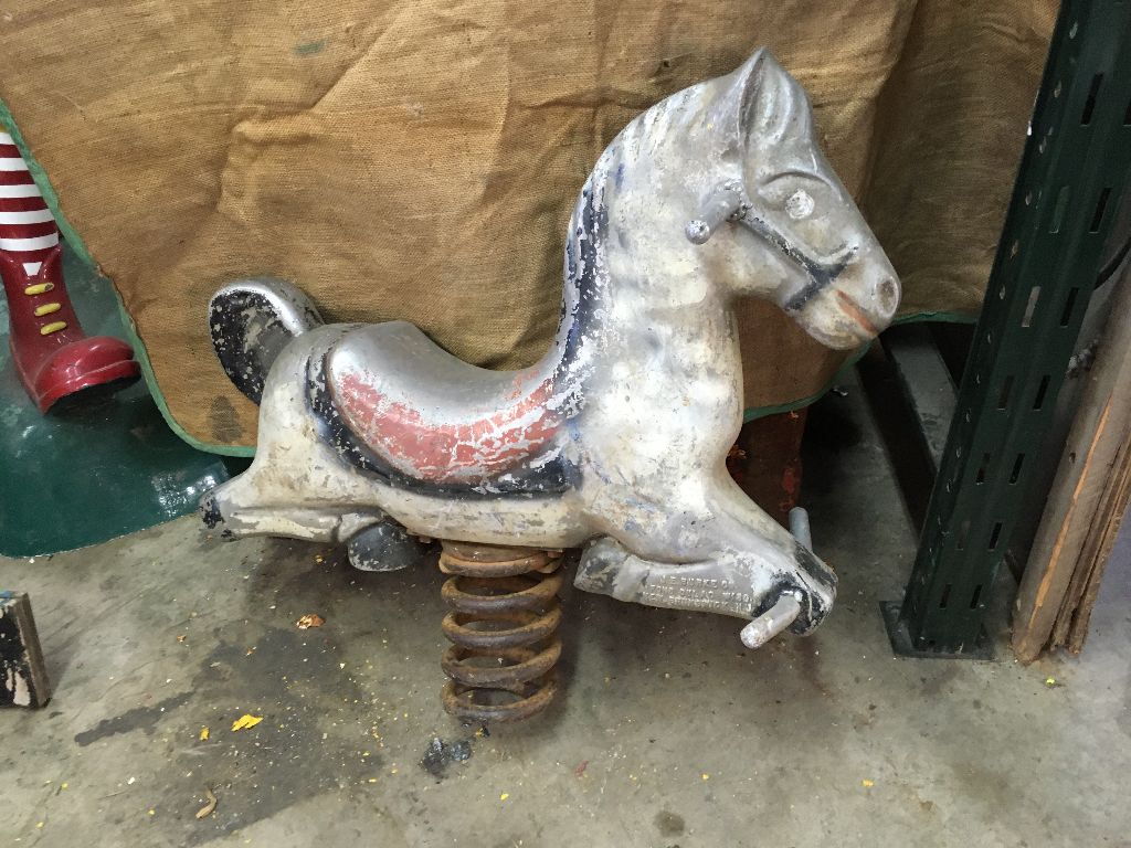 Group Of Vintage Playground Spring Ride Animals « Obnoxious Antiques
