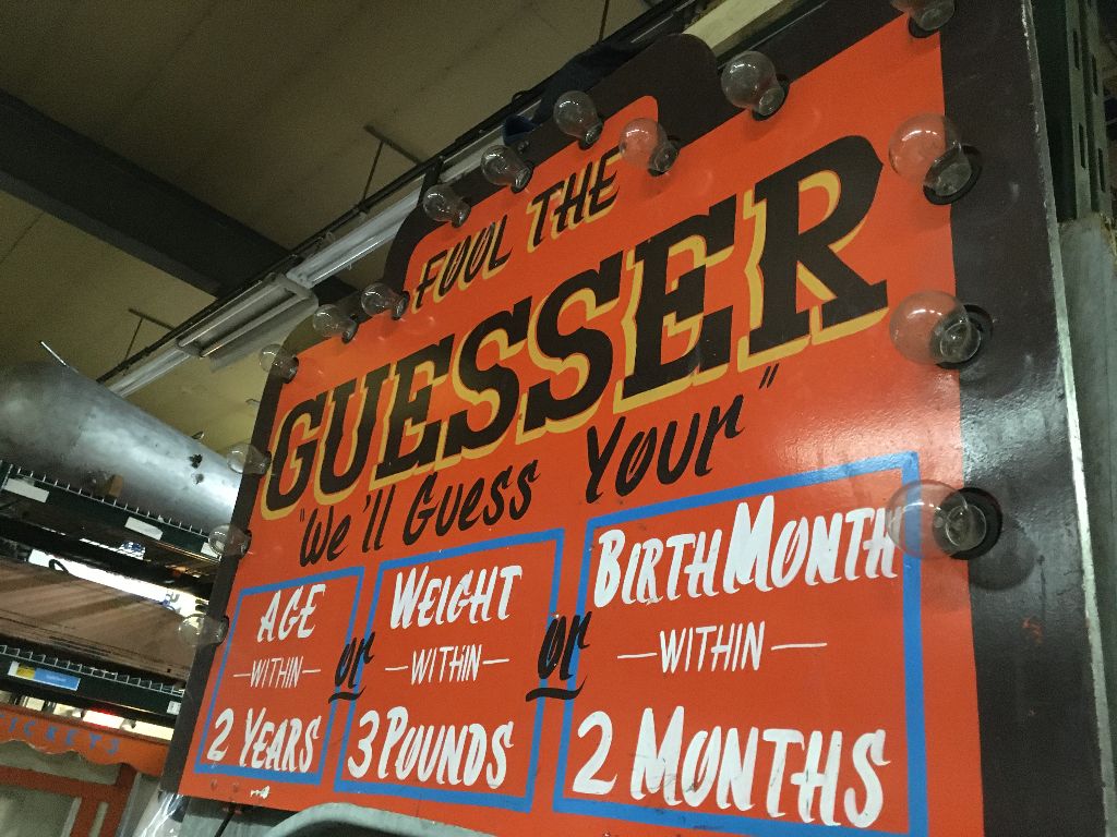 Vintage Carnival Amusement Park Fool The Guesser Marquee « Obnoxious ...