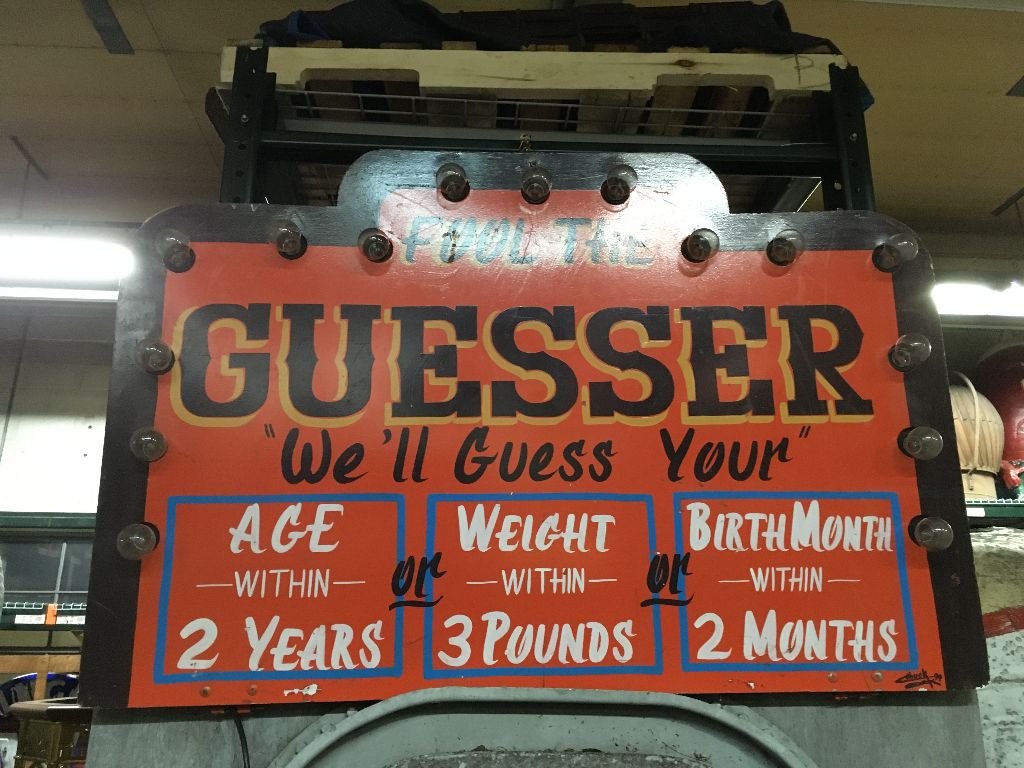 Vintage Carnival Amusement Park Fool The Guesser Marquee « Obnoxious ...