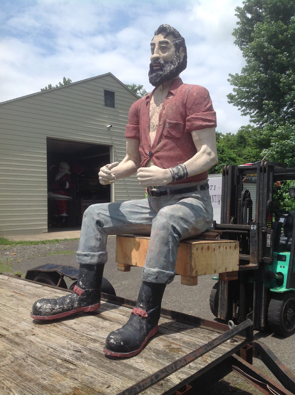 Antique Hunts Pier Paul Bunyan Lumberjack Statue Wildwood NJ ...