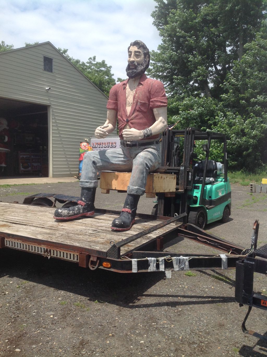 Antique Hunts Pier Paul Bunyan Lumberjack Statue Wildwood NJ ...