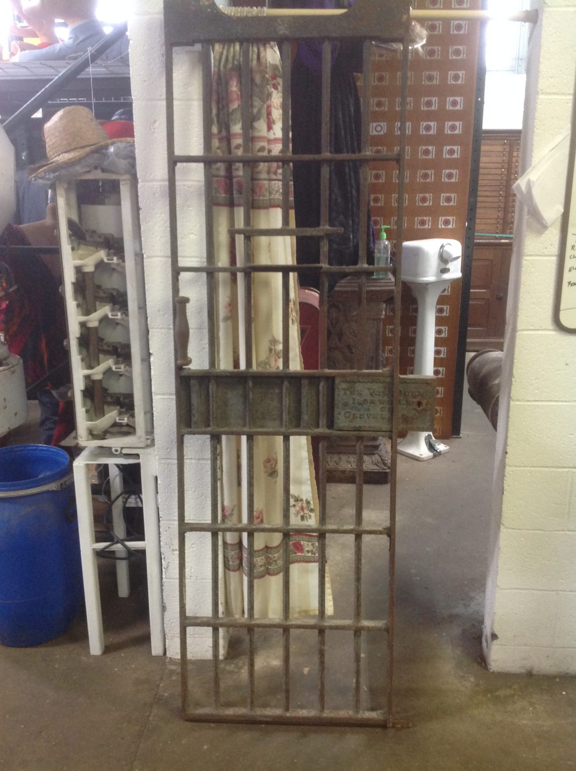 Antique Van Dorn Iron Works Prison Jail Cell Door « Obnoxious Antiques