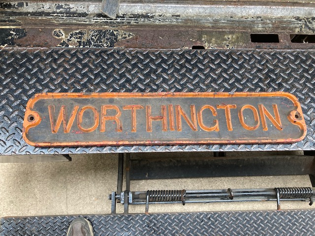 Antique Cast Iron Worthington Sign « Obnoxious Antiques
