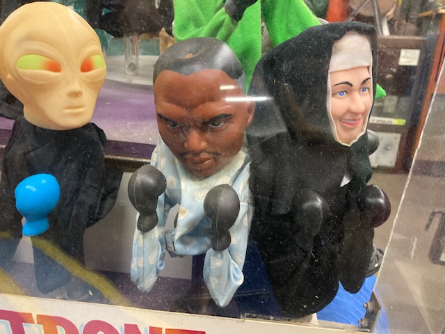 Vintage Coney Island Stand Animated Punching Puppets Display ...