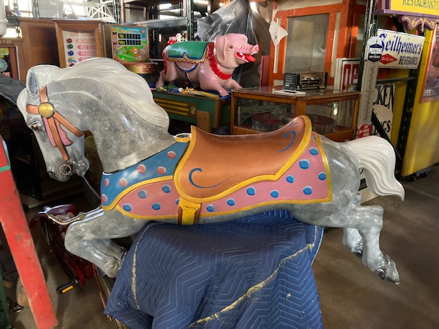 Vintage Amusement Park Metal Carousel Horse « Obnoxious Antiques