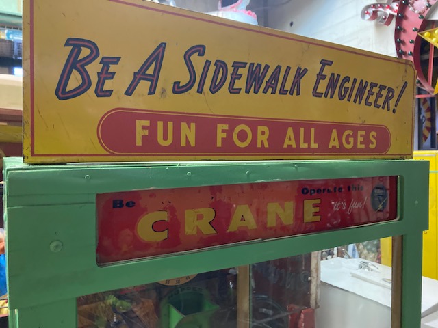 1956 Coin Operated Penny Arcade Sidewalk Engineer Arcade Game ...