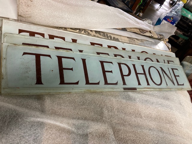 Vintage English Phone Booth Advertising Glass « Obnoxious Antiques