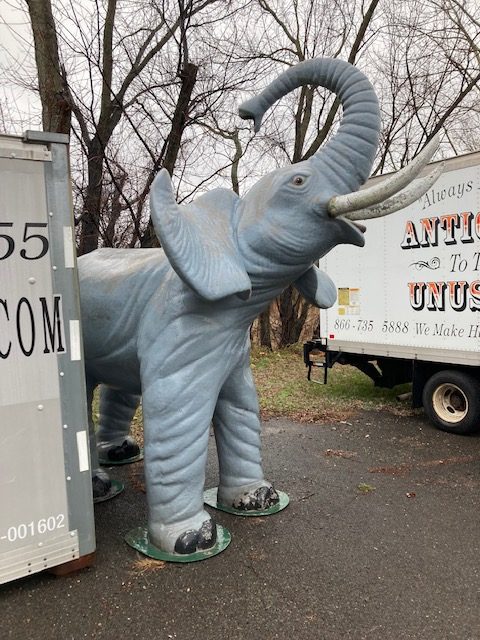 Vintage Mid-Century Fiberglass Amusement Park Miniature Golf Elephant ...